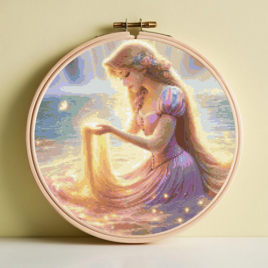 Princess Rapunzel Cross Stitch Pattern (173x200 Stitches) – Inspired ...