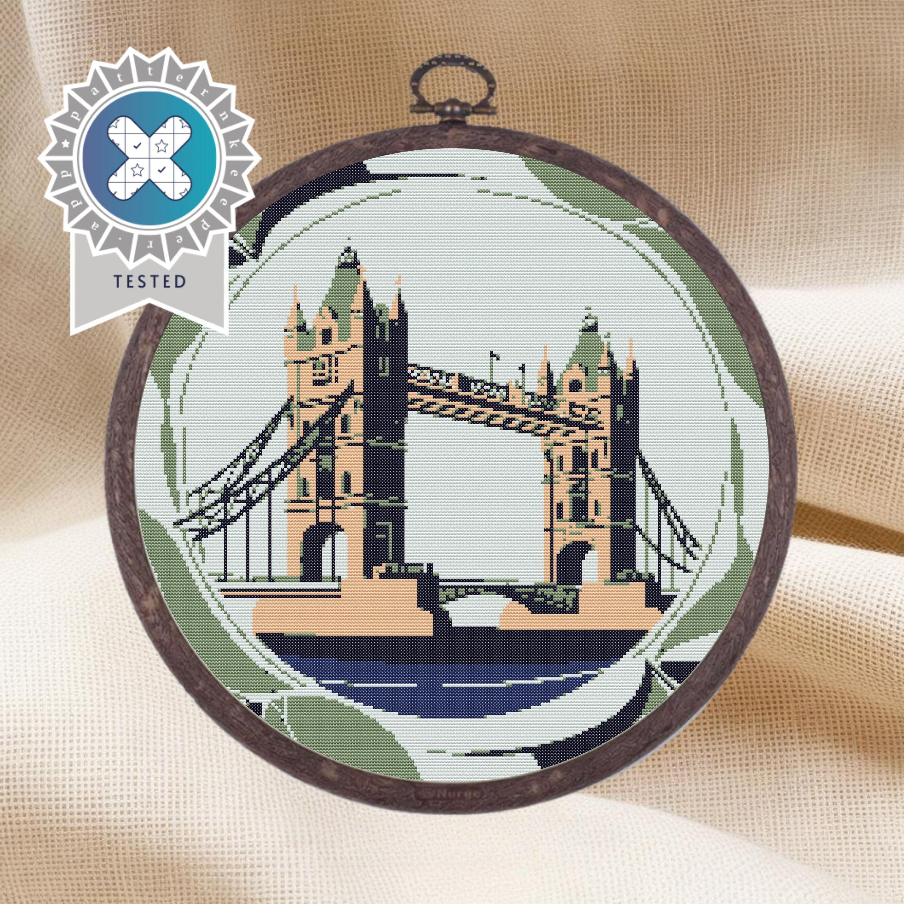 London Bridge Cross Stitch Pattern - Downloadable Digital Printed PDF ...