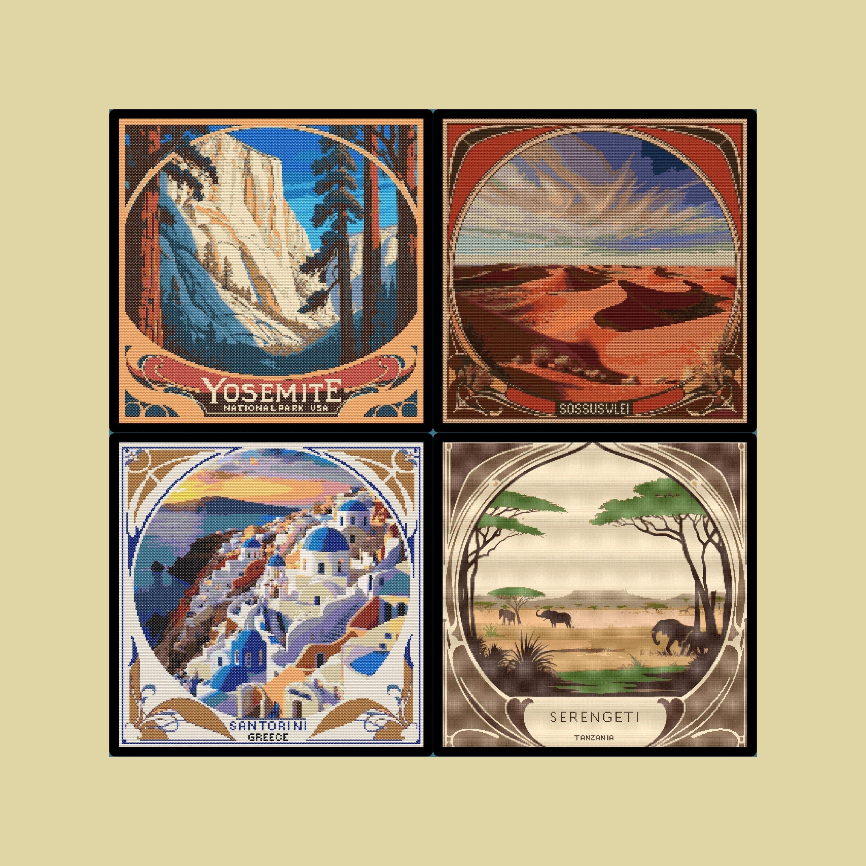 40+ Most Visited Places Cross Stitch Pattern Bundle - Downloadable ...