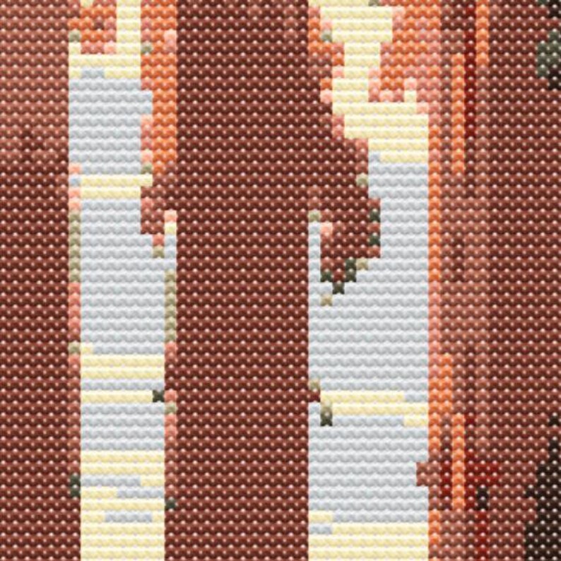 Redwood Forest Cross Stitch Pattern: Travel Embroidery (PDF Design) - Etsy
