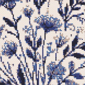 Simple Flowers Cross Stitch Pattern. Downloadable Digital Printed PDF ...
