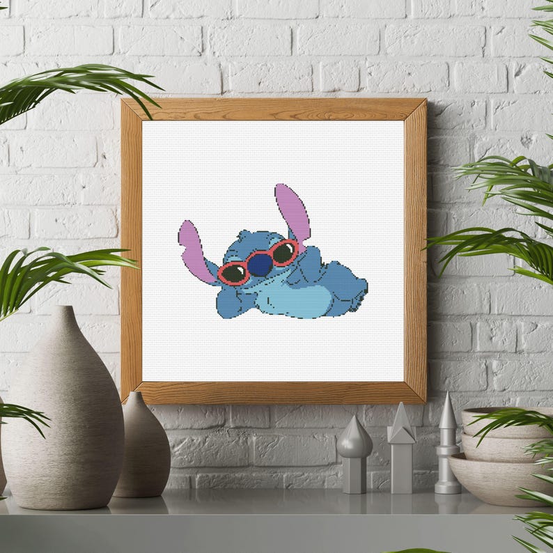 Cool Stitch Cross Stitch Pattern – Cartoon Lilo & Stitch, Beginner (PDF ...