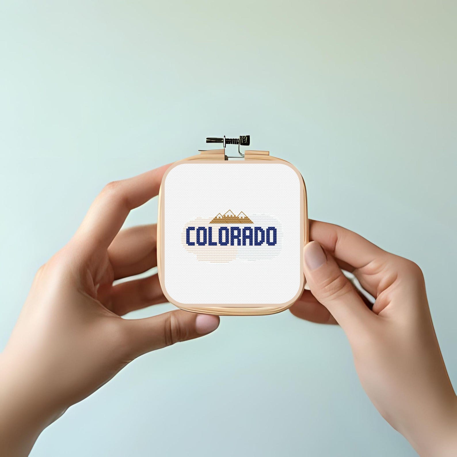 Tiny Colorado Cross Stitch Pattern | Minimalist Mountain Landscape 5 ...