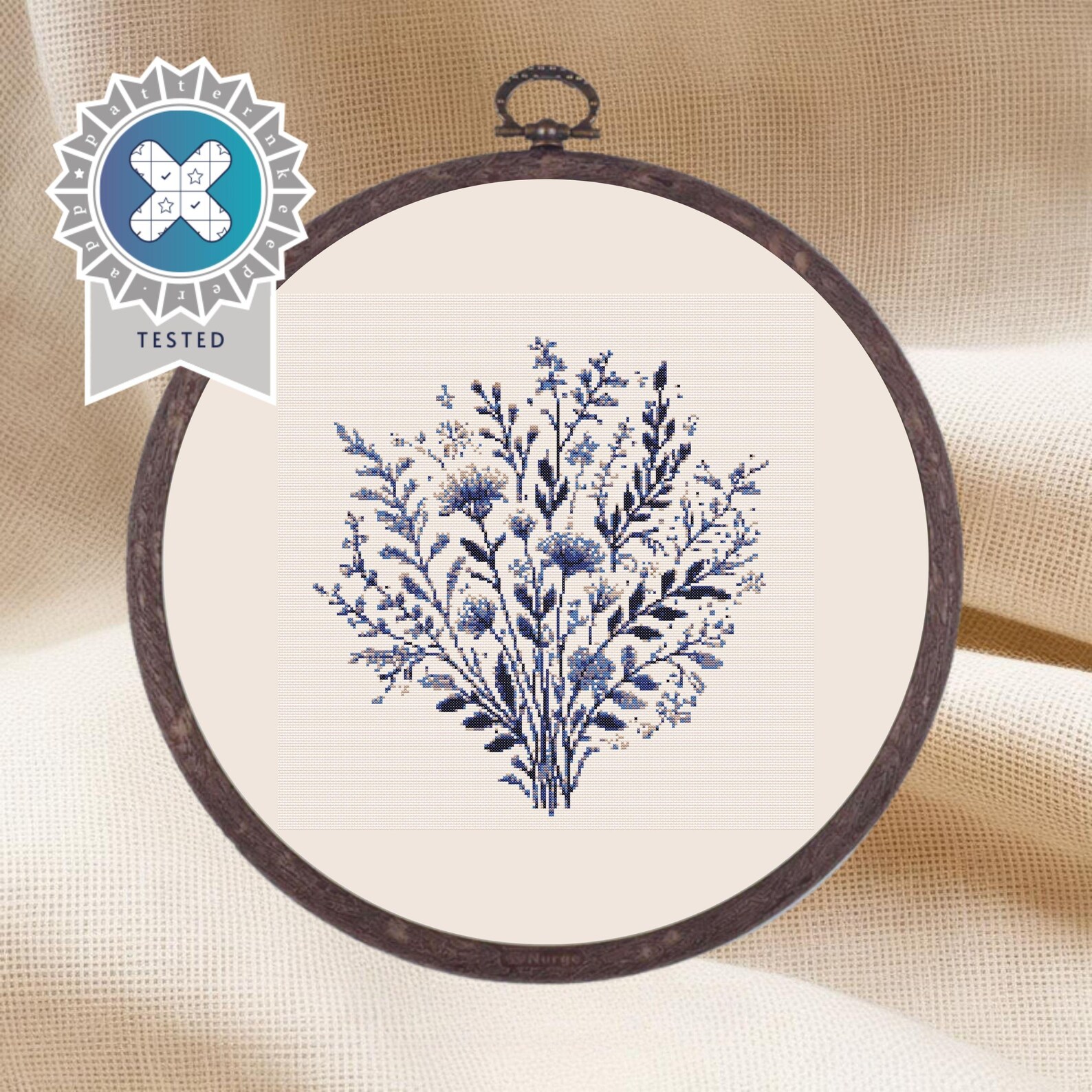 Simple Flowers Cross Stitch Pattern. Downloadable Digital Printed PDF ...