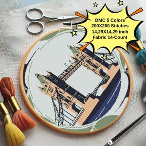 London Bridge Cross Stitch Pattern - Downloadable Digital Printed PDF ...