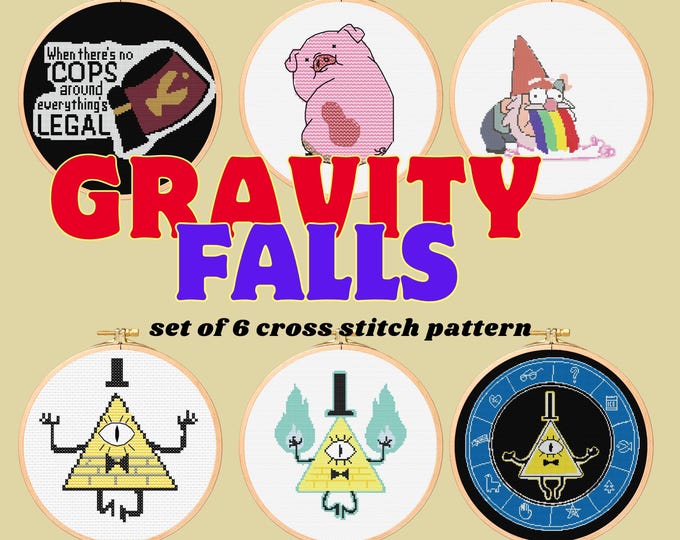 Dipper and Mabel. Gravity Falls Cross Stitch Pattern. PDF Pattern ...