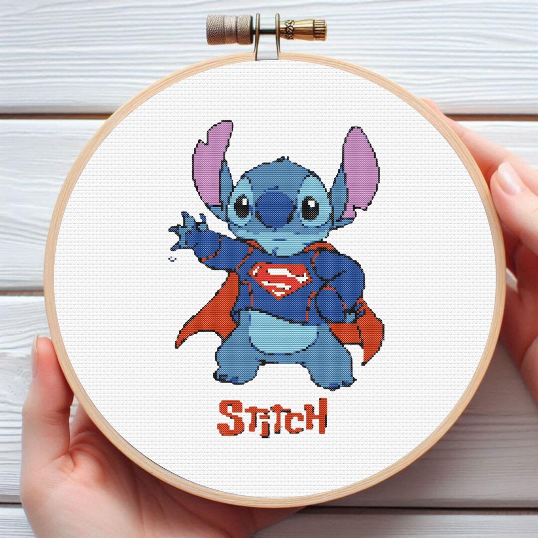 Super Hero Stitch Cross Stitch Pattern - 8 Colors - Quick and Fun ...
