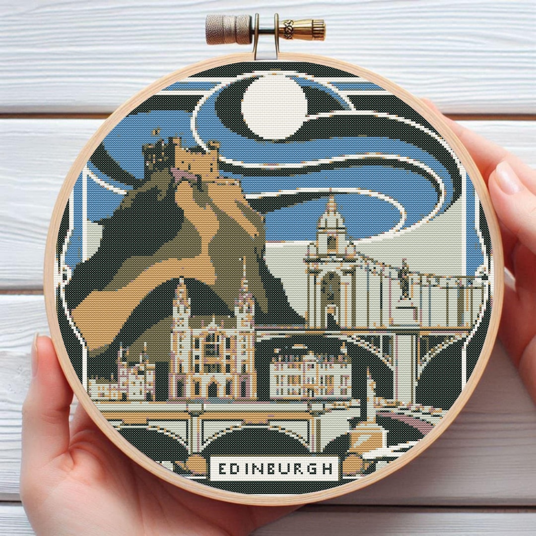 Edinburgh Cross Stitch Pattern - Downloadable Digital Printed PDF ...