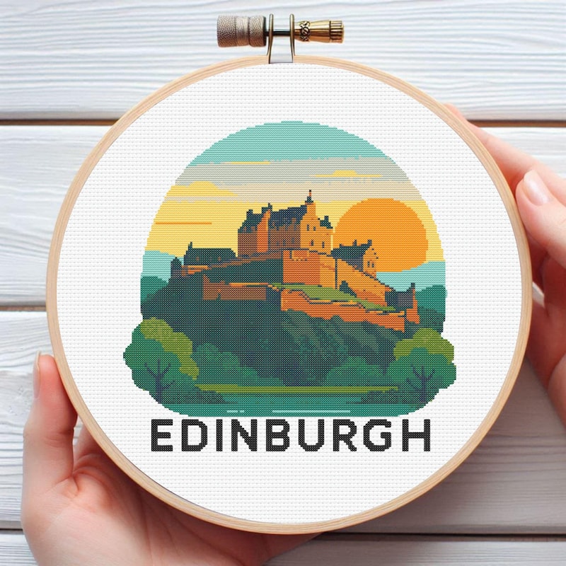 Edinburgh Scotland Cross Stitch Pattern - Etsy