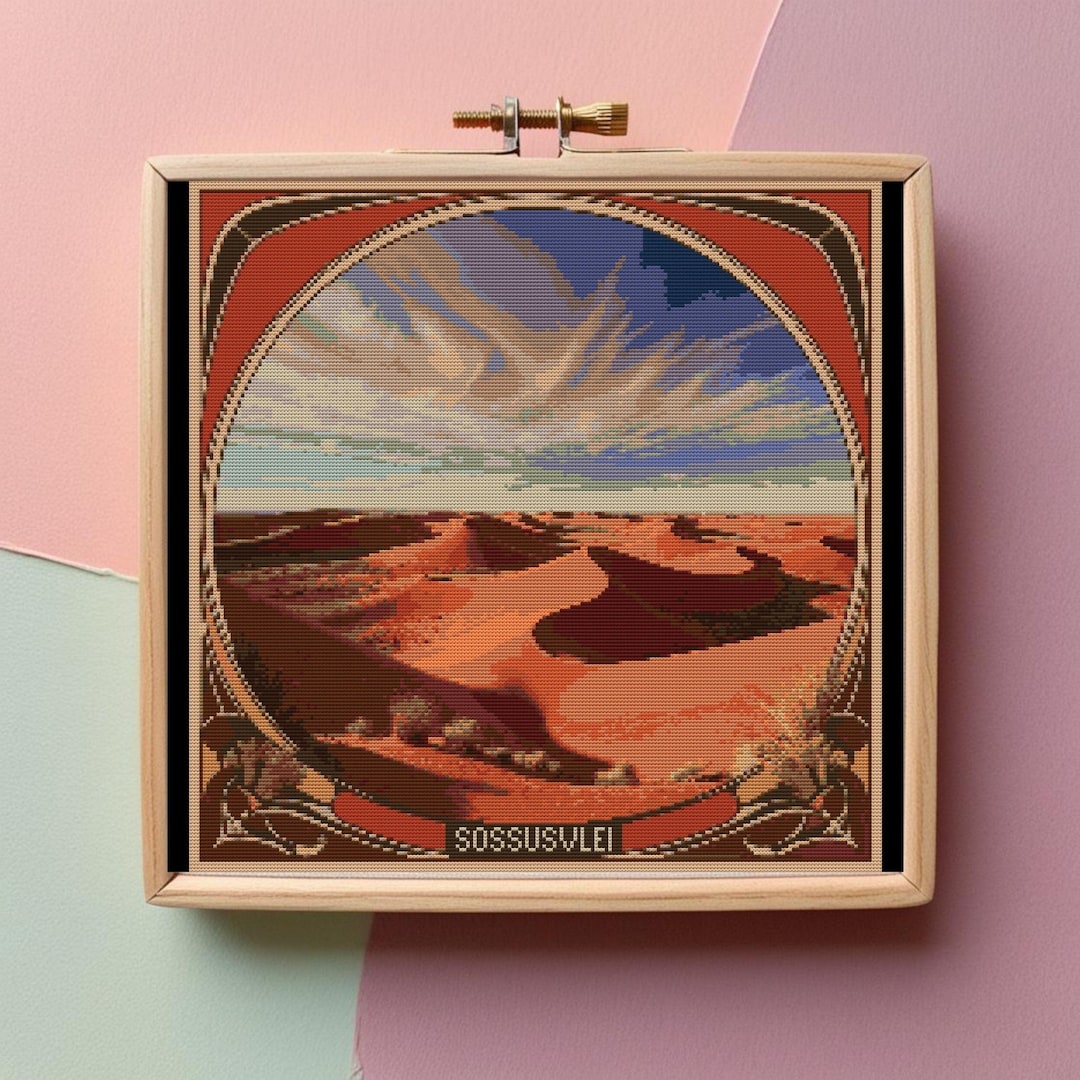 Sossusvlei Namibia Cross Stitch Pattern: Travel Embroidery (PDF) - Etsy