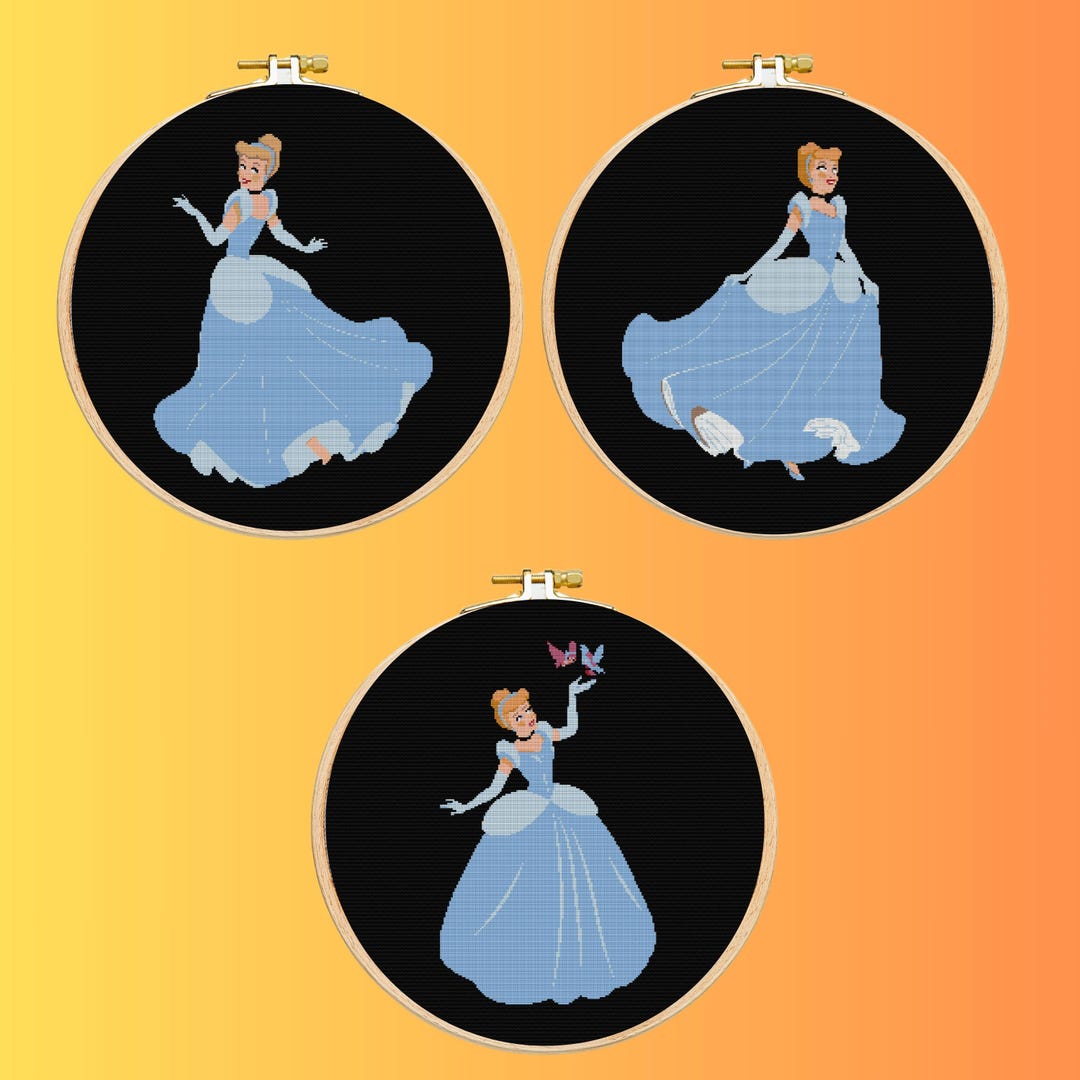 Cinderella 3 Cross Stitch Pattern - Downloadable Printed Digital PDF ...