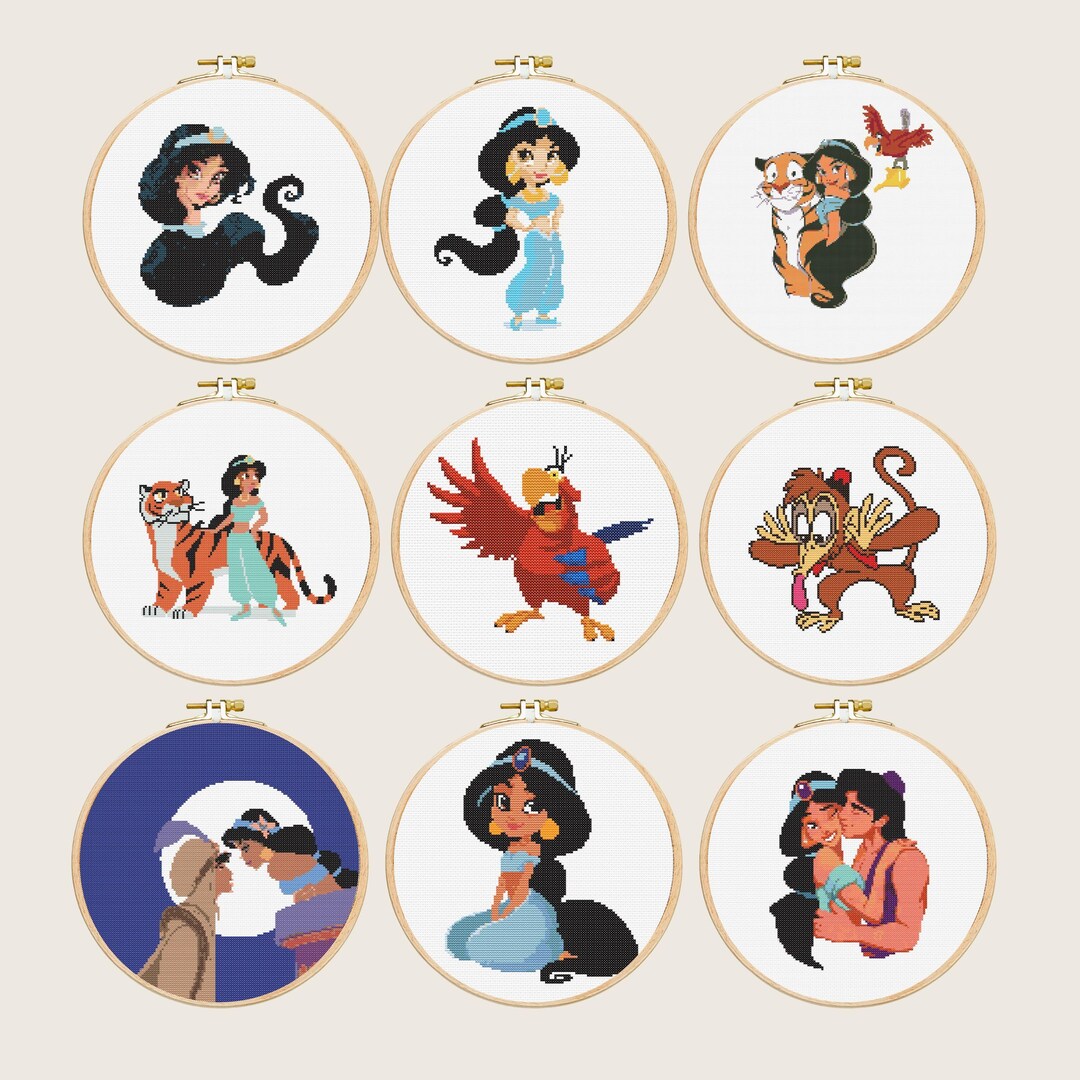 Jasmine Cross Stitch Pattern Pack. Downloadable Digital Printed PDF ...