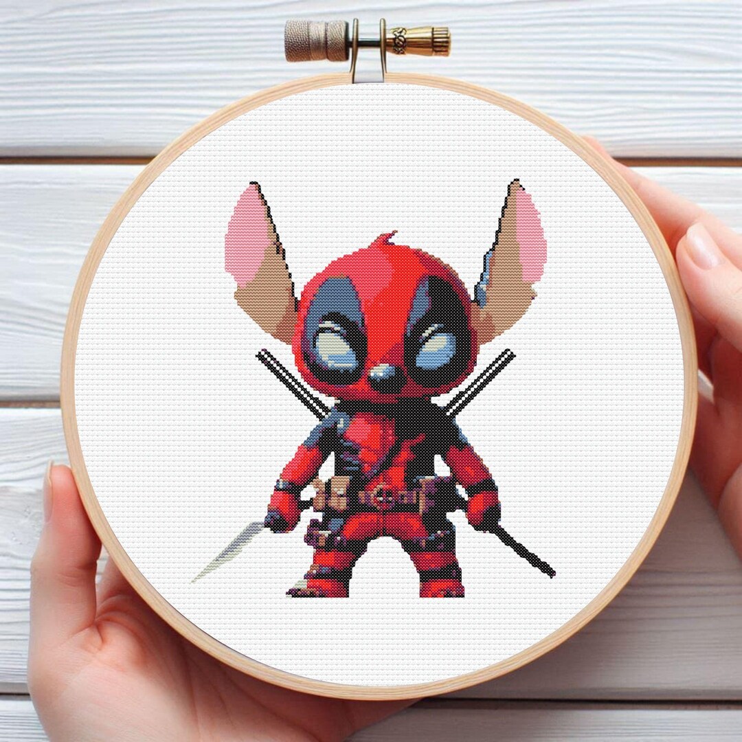 Superhero Stitch Cross Stitch Pattern: 14-color Hero Theme (PDF) - Etsy