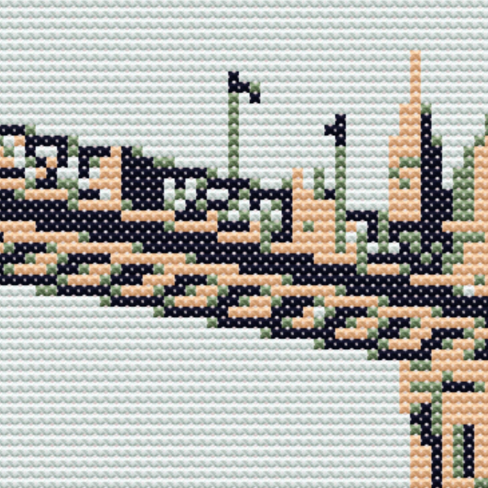 London Bridge Cross Stitch Pattern - Downloadable Digital Printed PDF ...