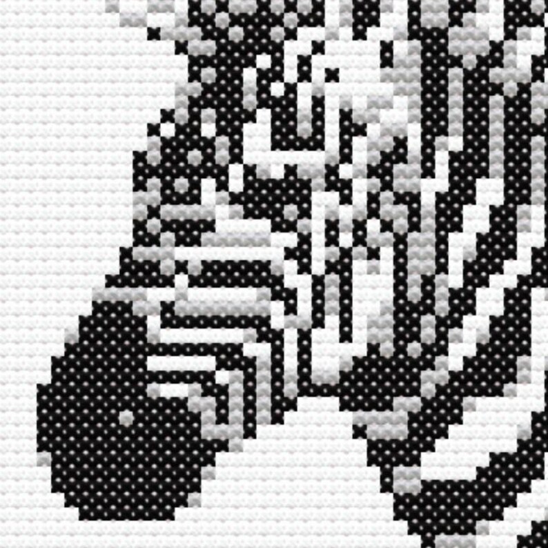 Zebra Cross Stitch Pattern - Downloadable Digital Printed PDF Design - Etsy