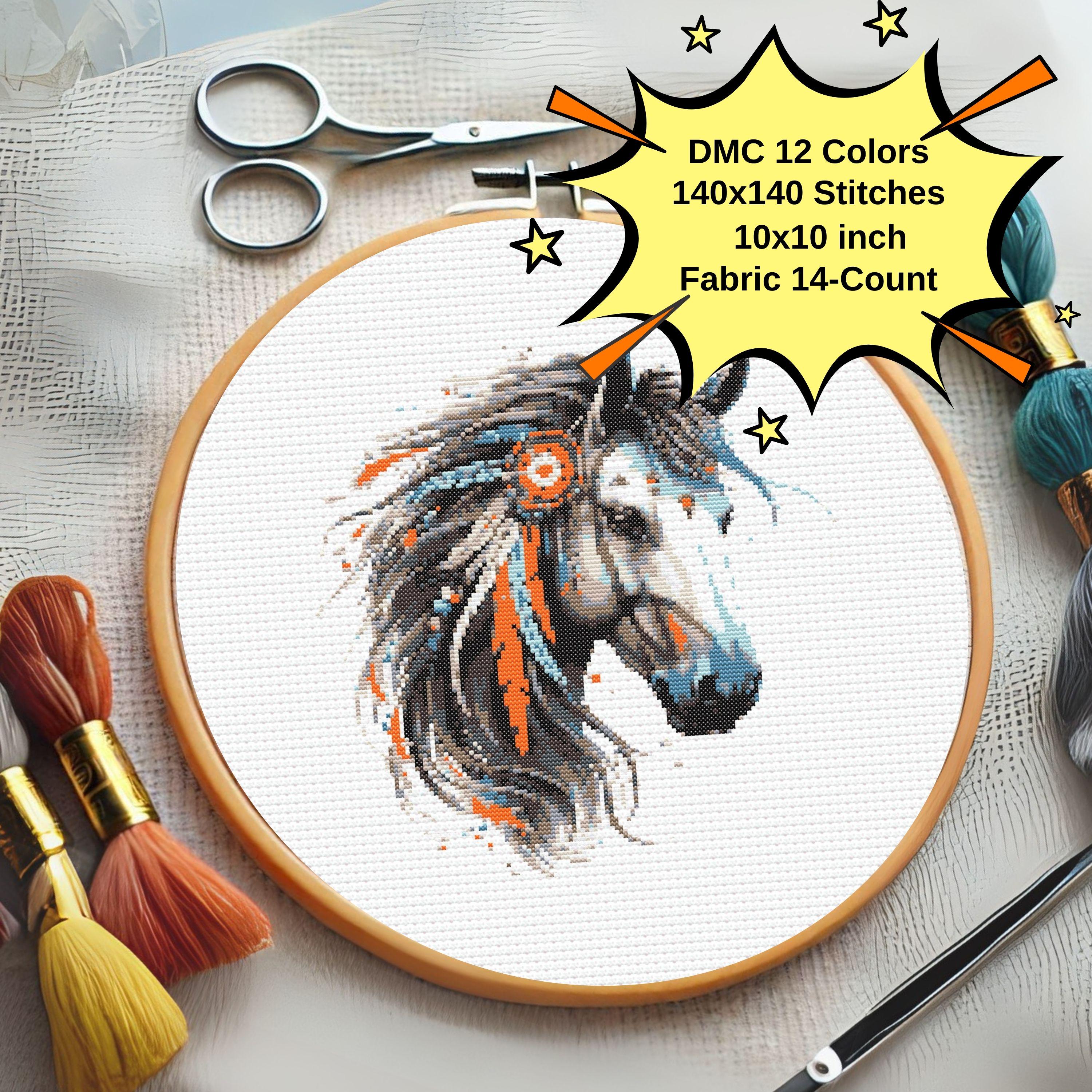 Native American Horse Cross Stitch Pattern - Downloadable Digital ...