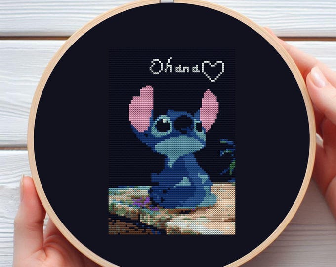 Experiment 626 Cross Stitch Pattern, Ohana Means Family Xstitch, Quote ...