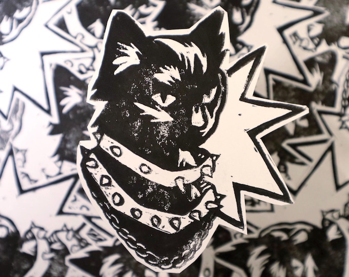 Punk Cat Stickers - Etsy