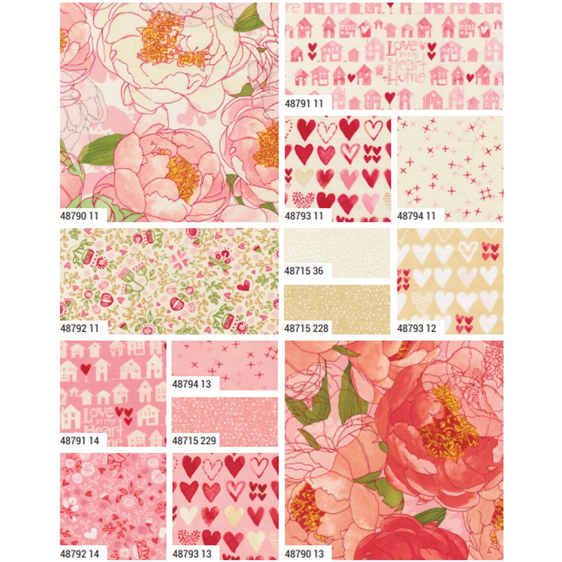 Darling Peony Charm Pack by Robin Pickens for Moda Fabrics 48790PP 42 5 ...