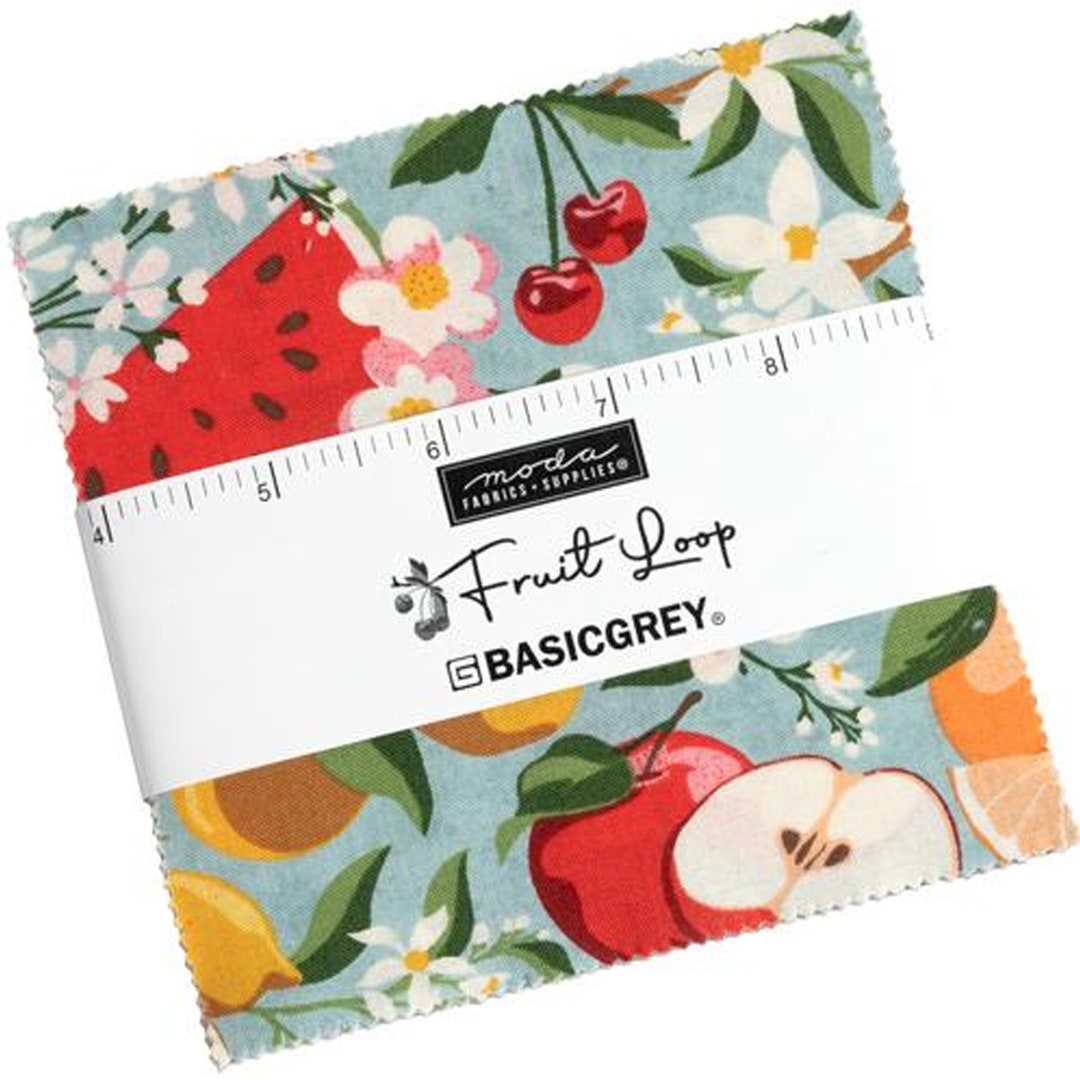 Fruit Loop Charm Pack by Basicgrey for Moda Fabrics 30730PP 42 5" Fabric Squares - Etsy