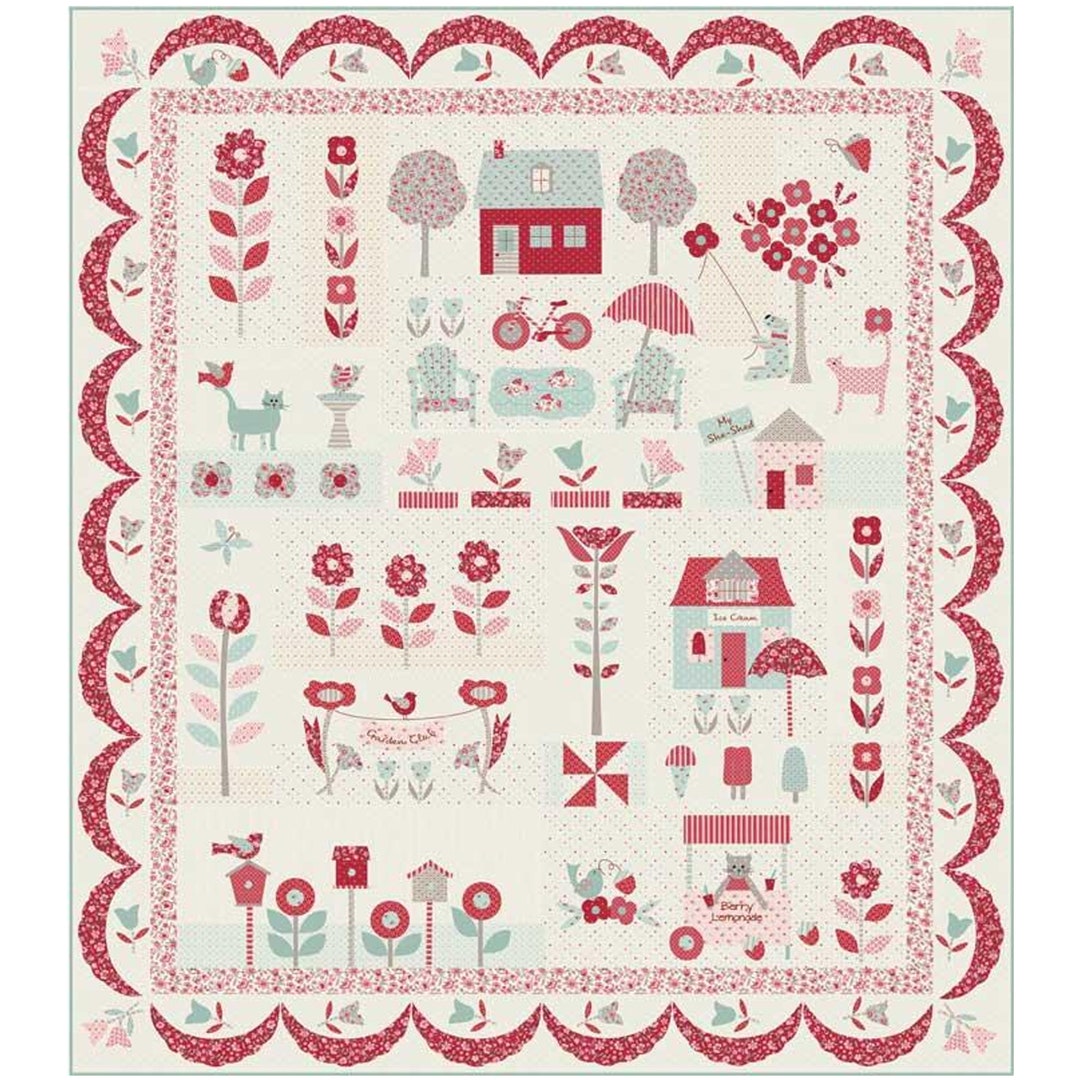 My Summer House Quilt Kit 73 X 82 With My Summer House Fabric by Bunny Hill Designs KIT3040 - Etsy