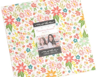 Strawberry Lemonade Fabric Layer Cake, 10 Fabric Squares, Sherri ...