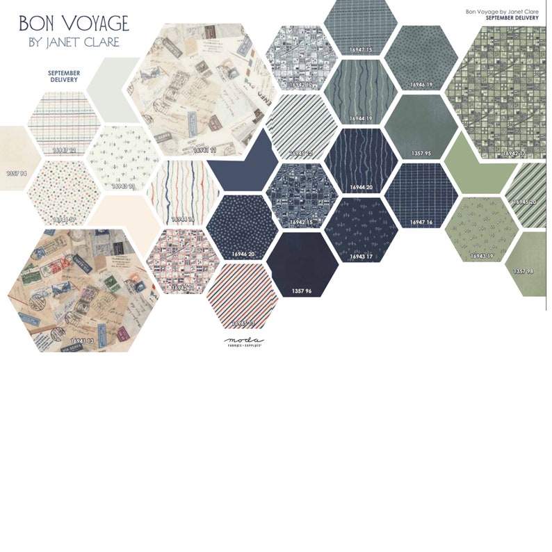 Bon Voyage Jelly Roll by Janet Clare for Moda Fabrics 16940JR - Etsy