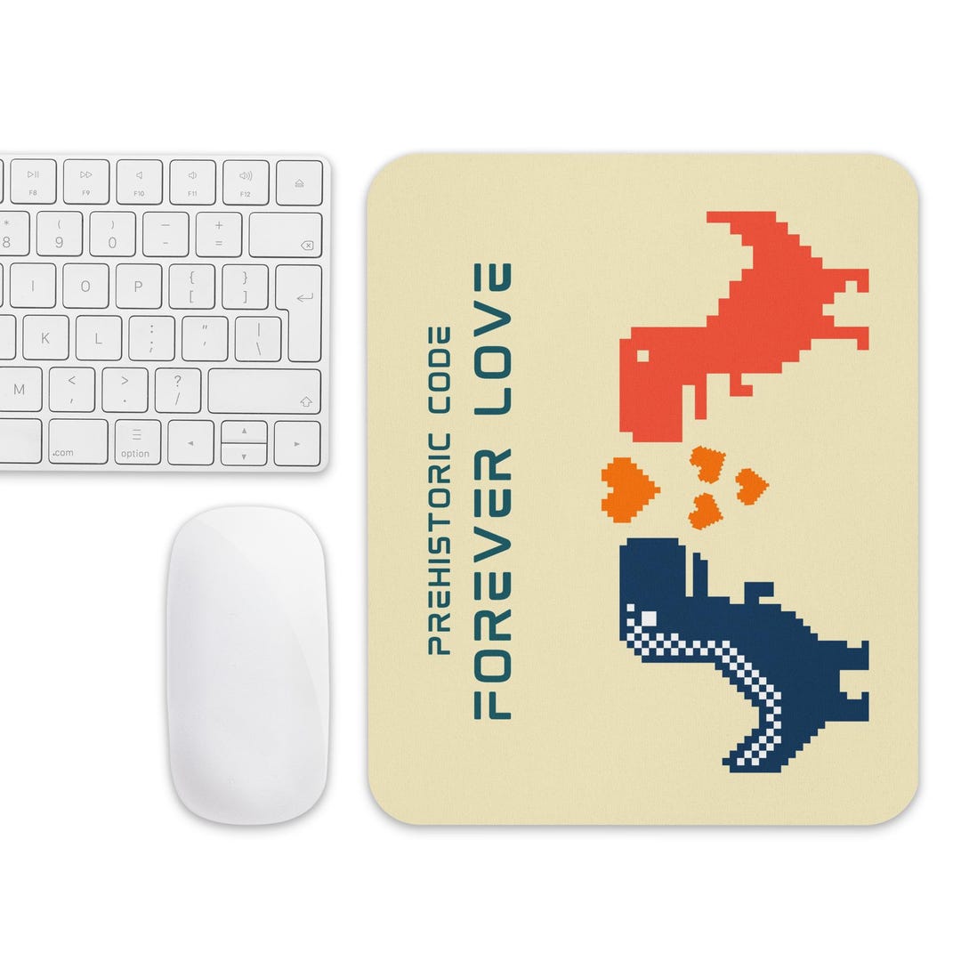 Computer Accessory - Dinosaur Couple Mouse Pad - Gift for Partner ...
