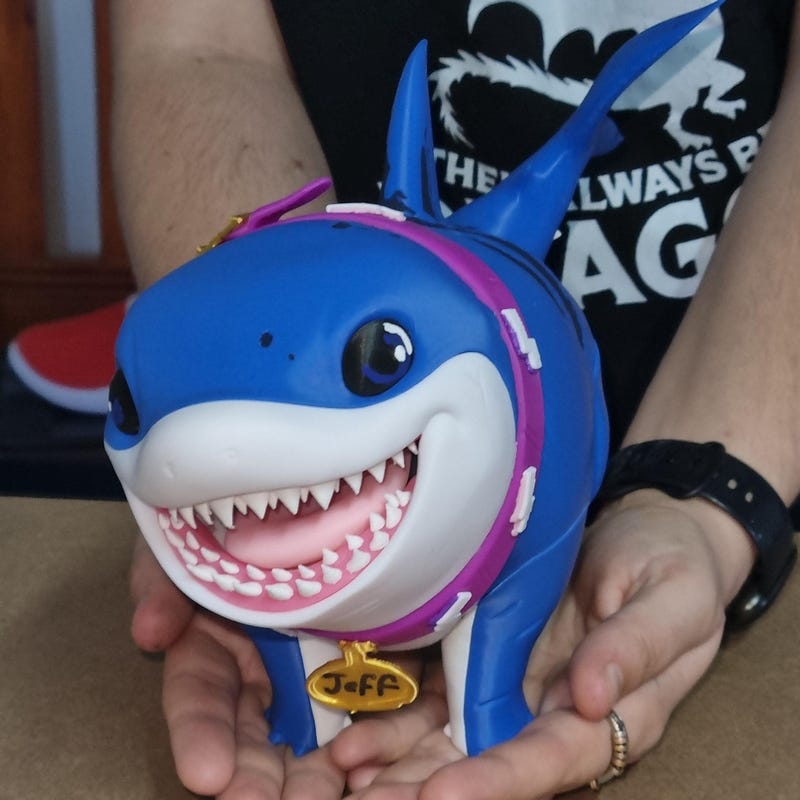 Jeff the Land Shark Figure - Etsy
