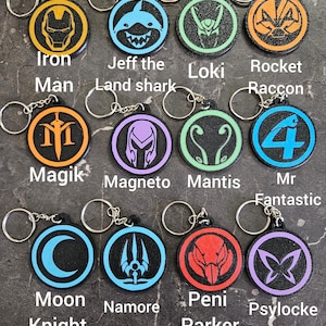 Marvel Rival Characters Logos Keychain, 3d Printed Keychain, Jeff, Iron ...