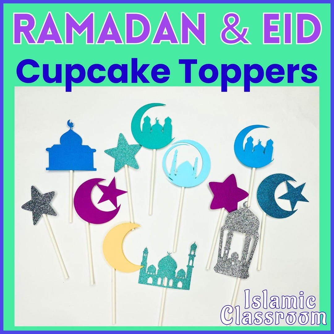 Ramadan & Eid Cupcake Toppers - Multiple Designs and Color Options - Etsy