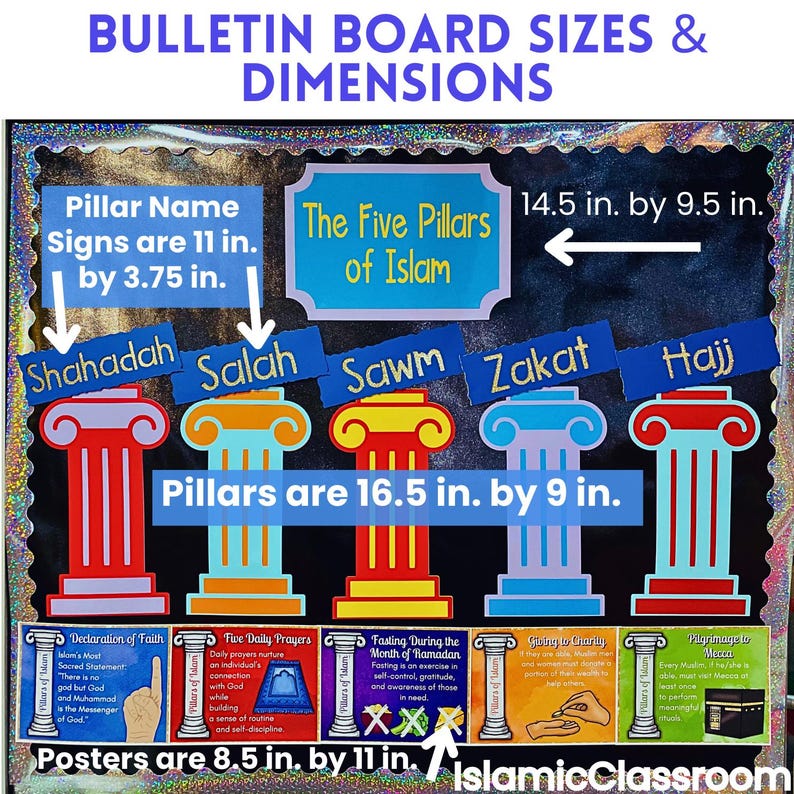 Five Pillars of Islam Bulletin Board - Etsy