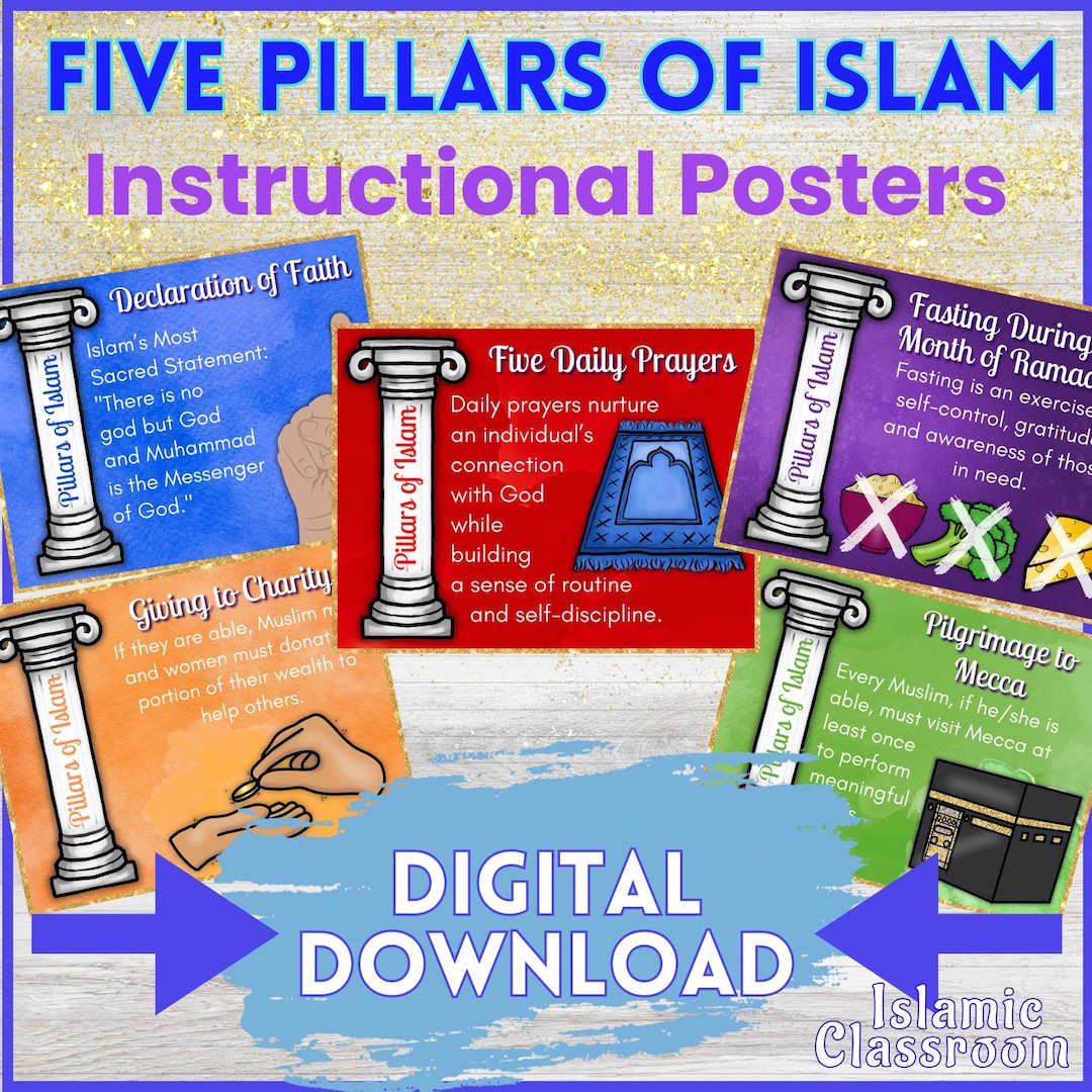 Five Pillars of Islam Posters (DIGITAL DOWNLOAD) - Etsy