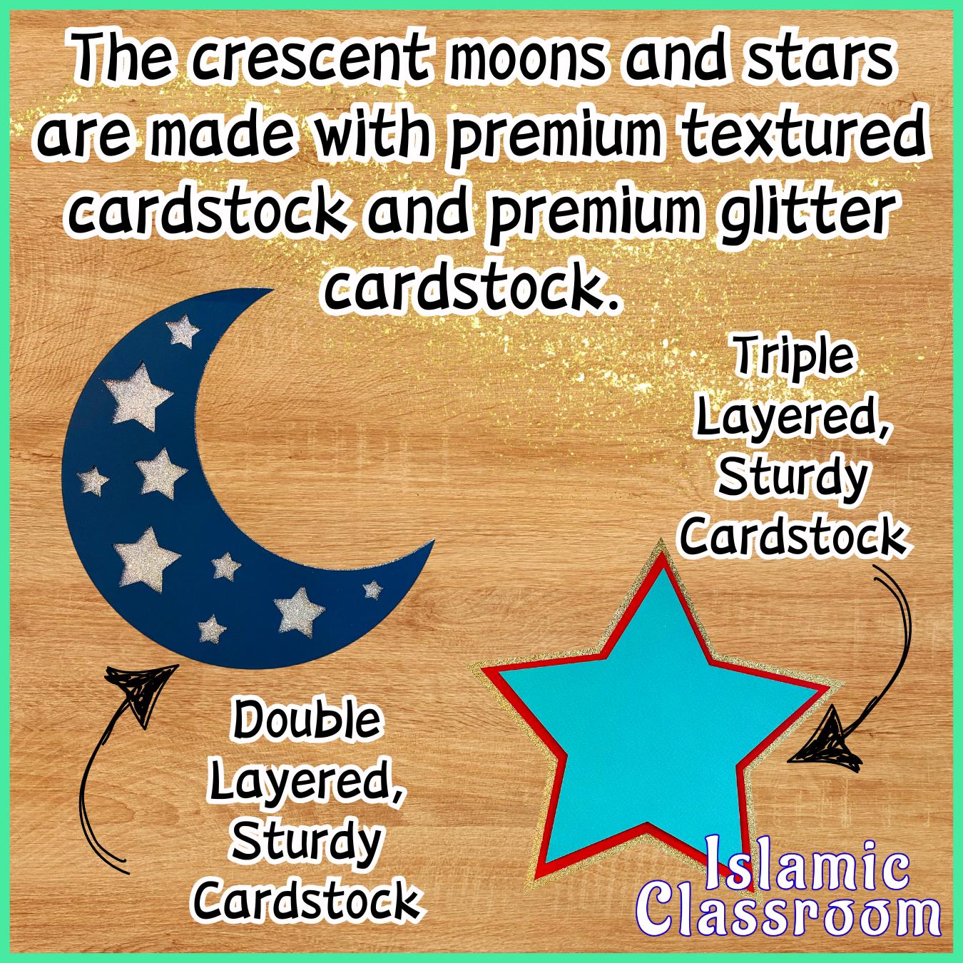 Ramadan and Eid Decorations - Crescent Moons and Stars - Handcrafted ...