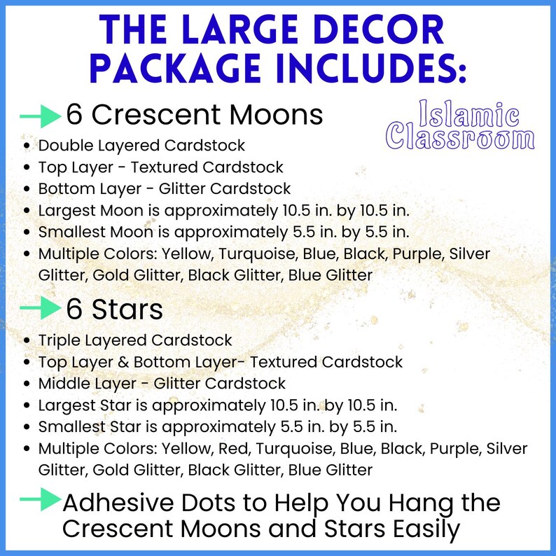 Ramadan and Eid Decorations - Crescent Moons and Stars - Handcrafted ...