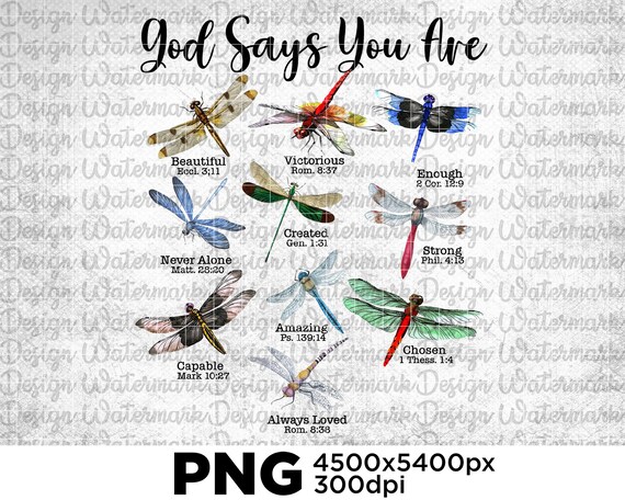 Dragonfly Bible Verse God Says You Are Dragonfly Christian - Etsy