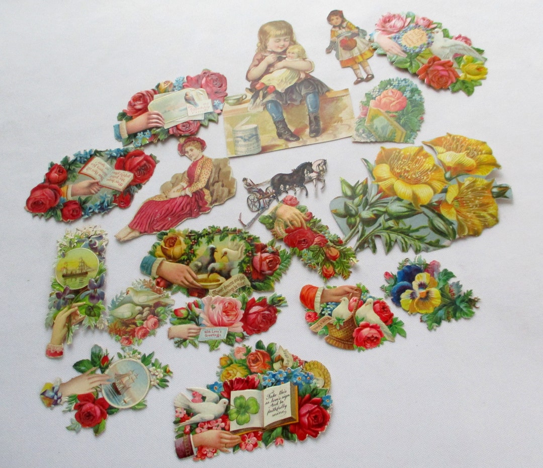 Vintage Victorian Scraps 20 Assorted Designs for Repurposing - Etsy