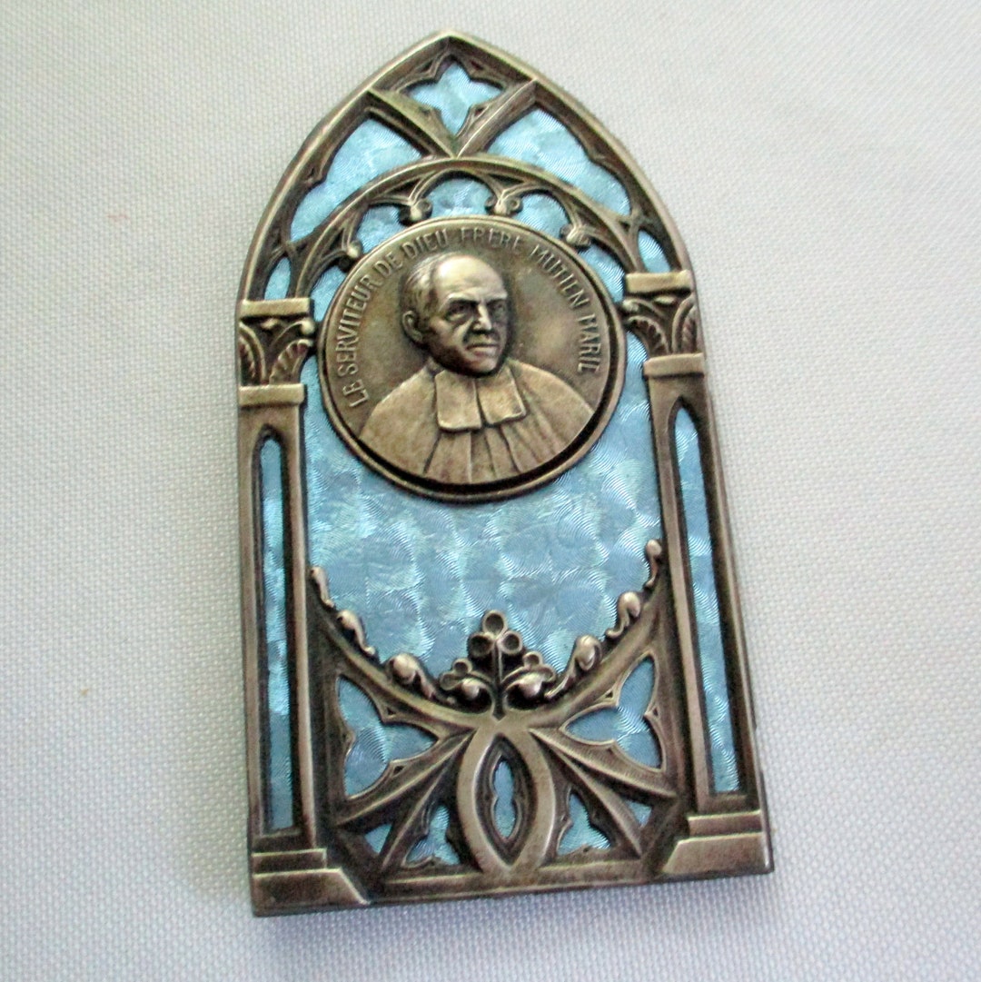 Vintage Religious Frere Mutien Marie Metal Easel Back Plaque - Etsy
