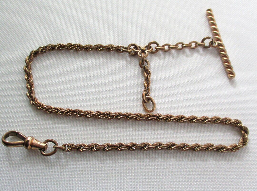 Vintage Simmons Rope Twist Pocket Watch Fob Chain 12 7/8" - Etsy