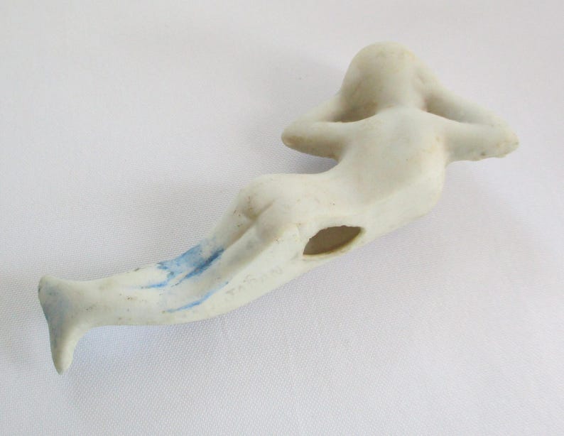 Vintage Japan Bisque Mermaid Bathing Beauty Figure Blue Highlights - Etsy