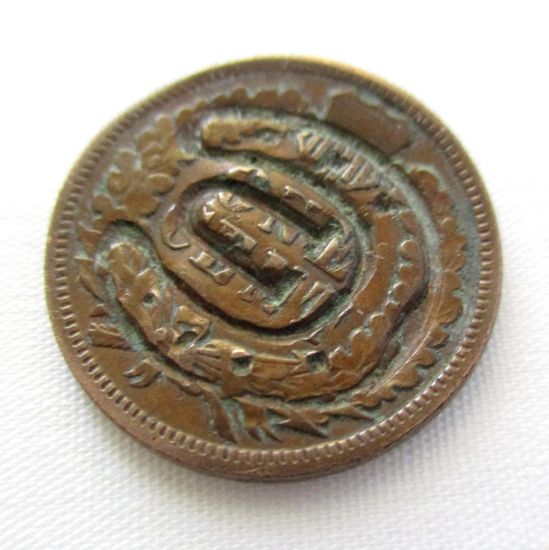 Vintage 1887 One Cent Shield and Wreath Indian Head Love Token - Etsy