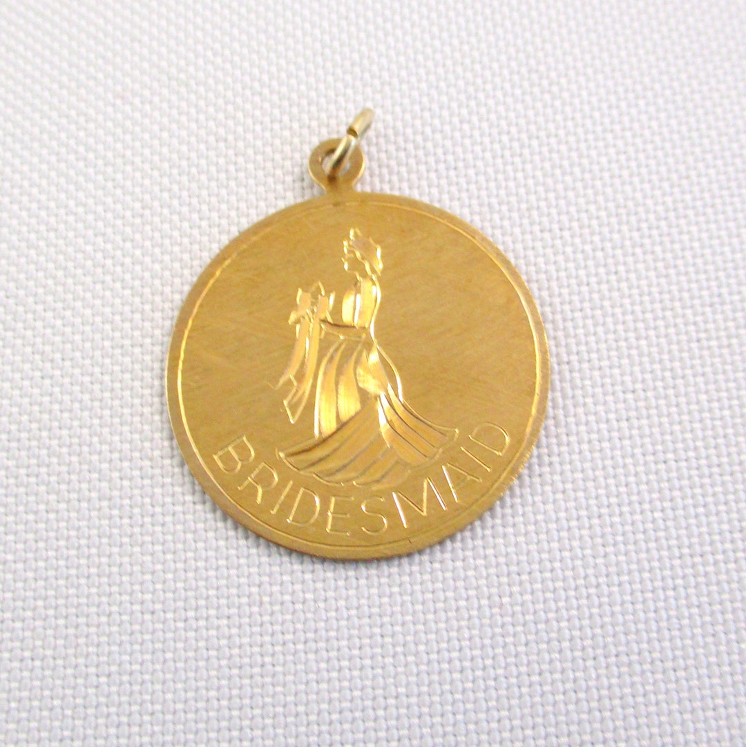 Vintage Gold Filled Bridesmaid Charm Pendant - Etsy