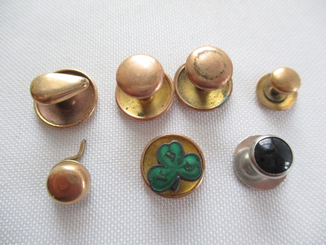 Vintage Group of 7 Collar Buttons and Shirt Studs - Etsy