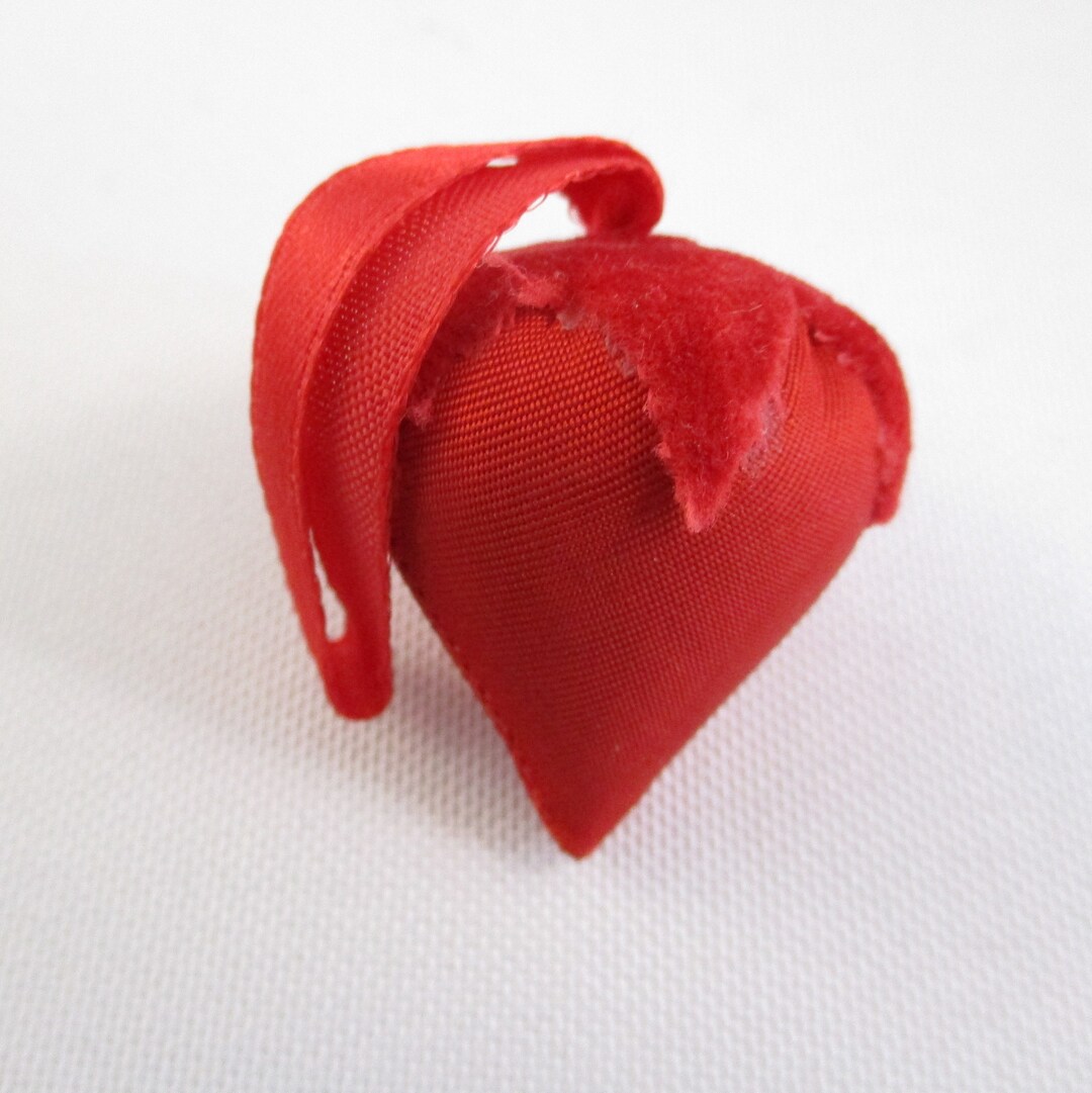 Vintage Red Strawberry Needle Emery Velvet Cap - Etsy