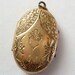 Vintage Oval Photo Locket Engraved Aesthetic Design - Etsy