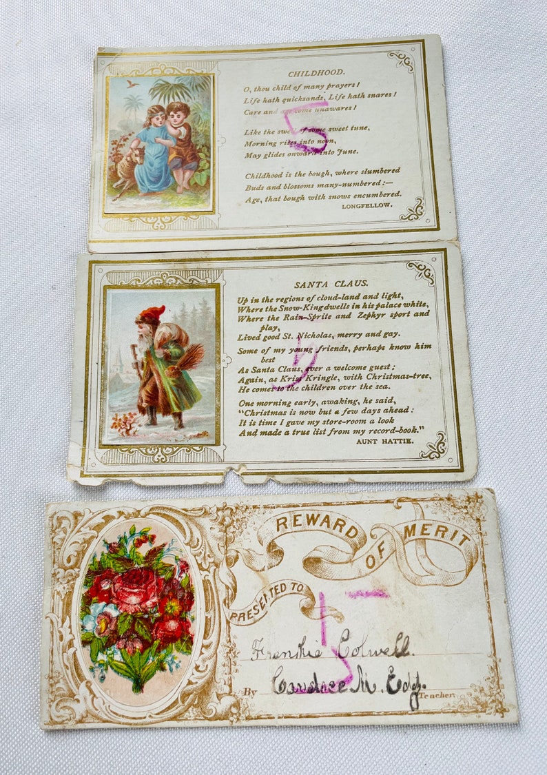 Vintage Reward of Merit Cards 15 Pieces as Found - Etsy