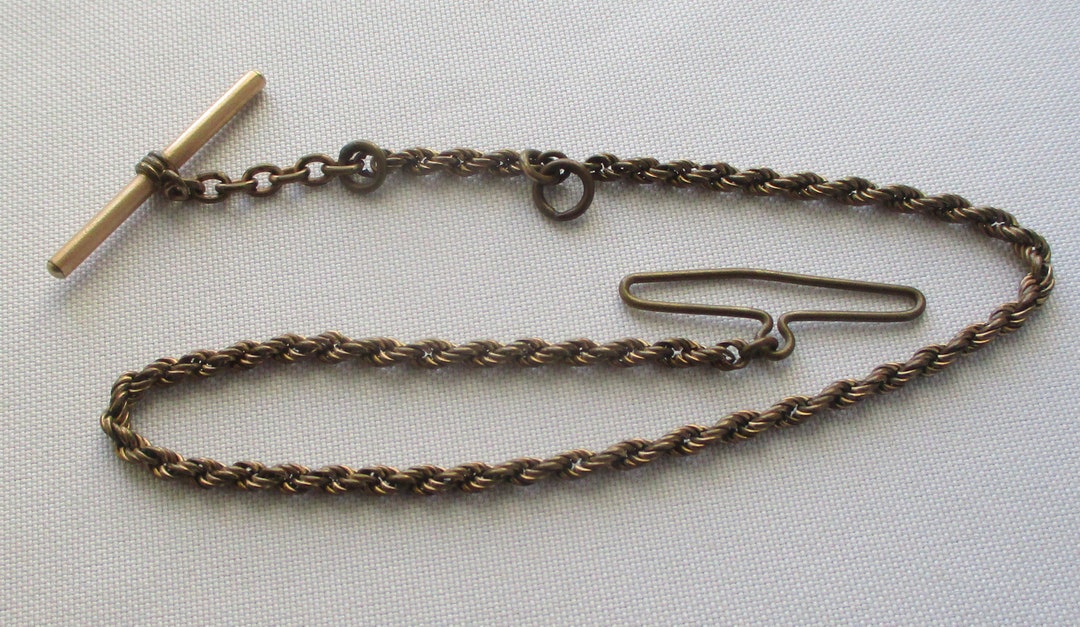 Vintage Pocket Watch Fob Chain Rope Twist 12 1/2" - Etsy