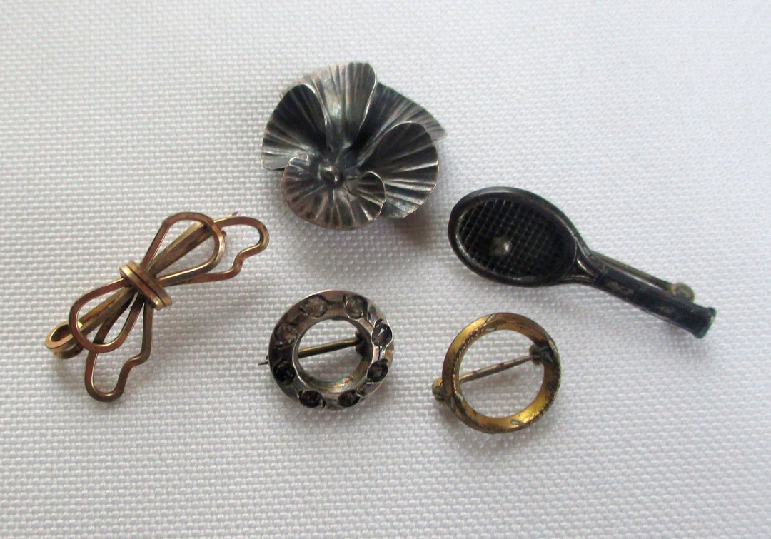 Vintage Small Pin Assortment 5 Pieces - Etsy