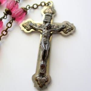 Vintage Italian Roma Rosary Pink Ribbed Glass Beads - Etsy