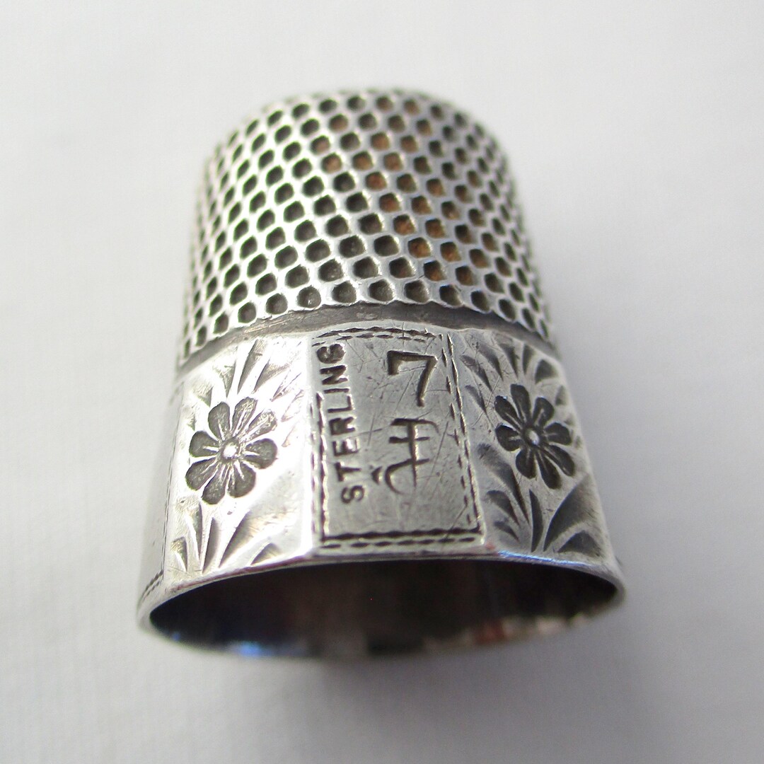Vintage Stern Bros. Sterling Silver Paneled Thimble Size 7 - Etsy